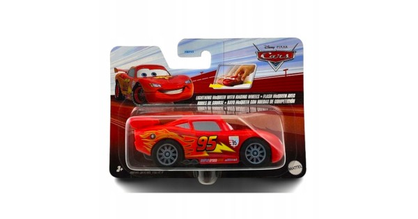 Mattel Cars -Αυτοκινητάκι 1:43 Pullback, Lightning McQueen With Racing ...